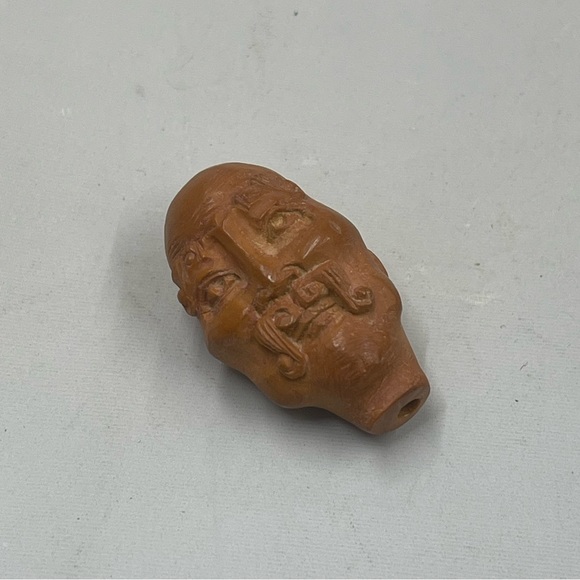 Jewelry | Antique Chinese Hand Carved Hediao Nut Bead Peach Pit Faces ...